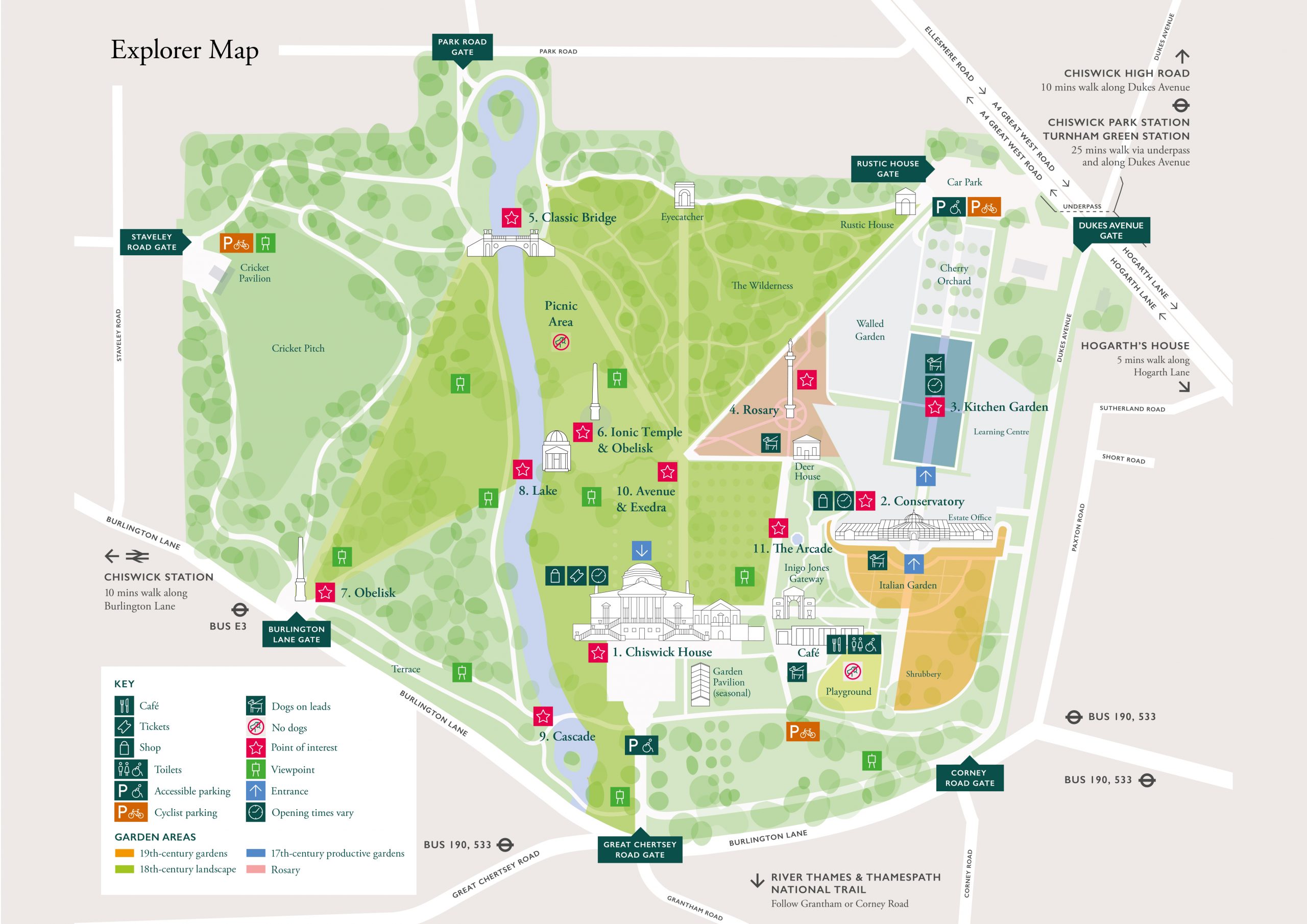 Getting here - Chiswick House & Gardens